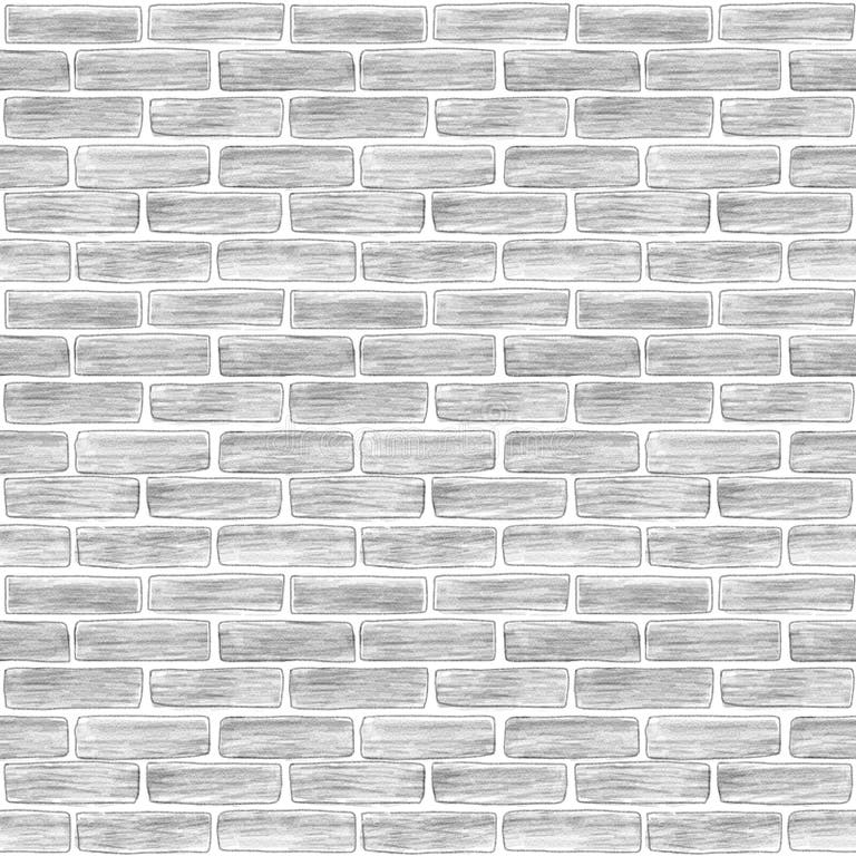 Seamless Brickwork Sketched Texture Stock Illustration - Illustration ...