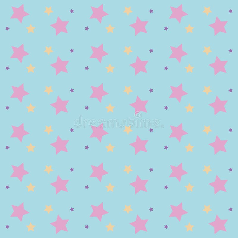 Seamless Bright Abstract Pattern with Stars Isolated on White ...