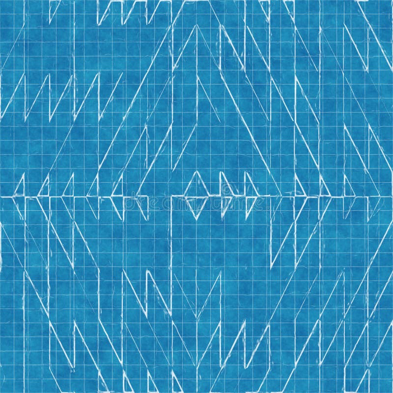 Seamless Bright Blue Blueprint Pattern for Textile and Print Stock ...