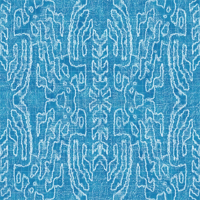 Seamless Bright Blue Blueprint Pattern for Textile and Print Stock ...
