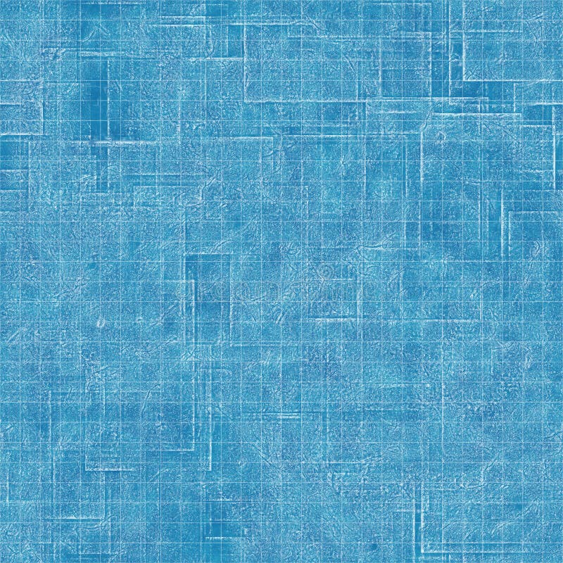 Seamless Bright Blue Blueprint Pattern for Textile and Print Stock ...