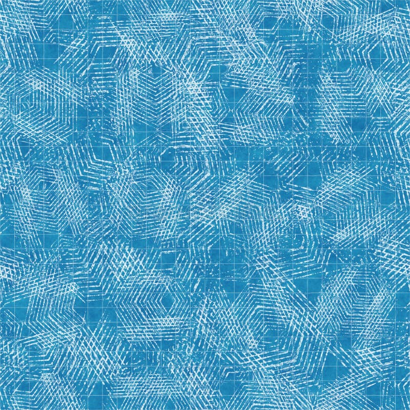 Seamless Bright Blue Blueprint Pattern for Textile and Print Stock ...