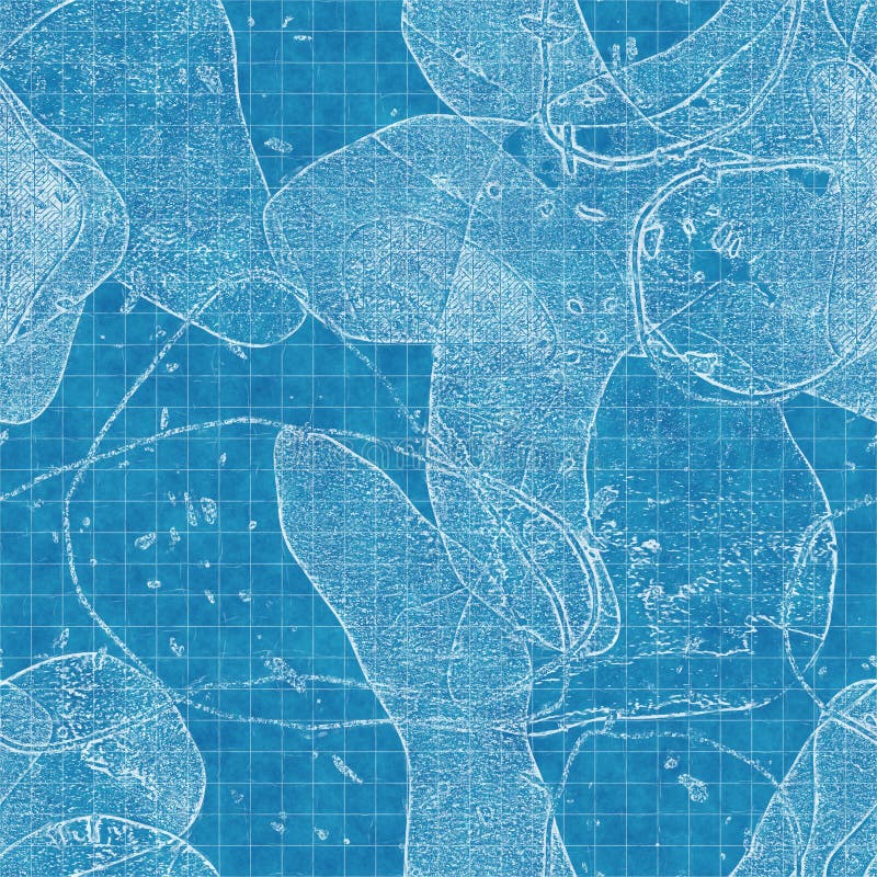 Seamless Bright Blue Blueprint Pattern for Textile and Print Stock ...