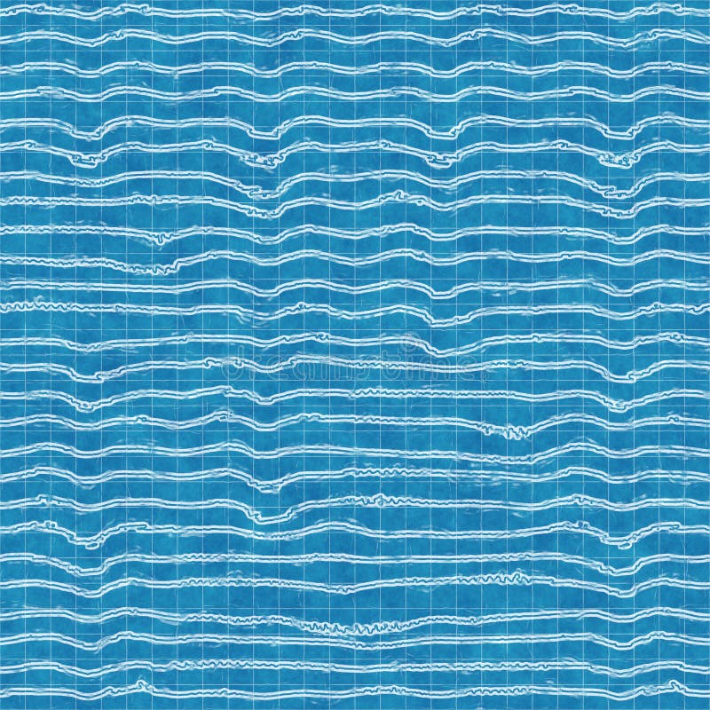 Seamless Bright Blue Blueprint Pattern for Textile and Print Stock ...