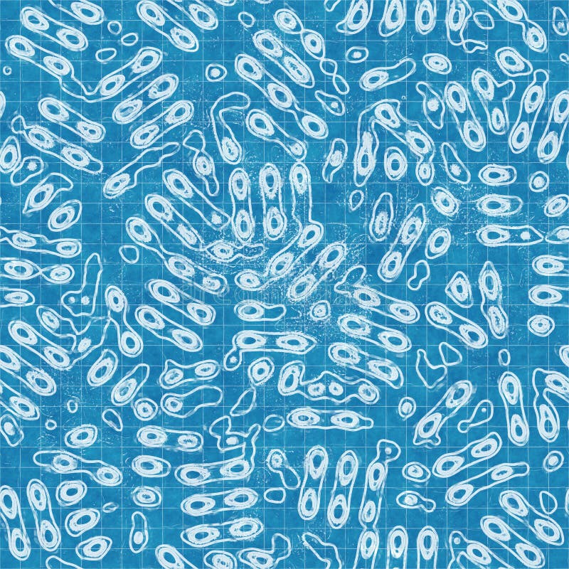 Seamless Bright Blue Blueprint Pattern for Textile and Print Stock ...