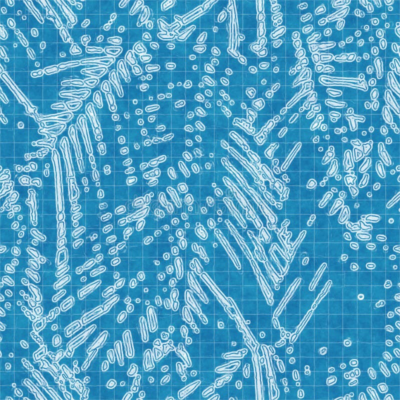Seamless Bright Blue Blueprint Pattern for Textile and Print Stock ...