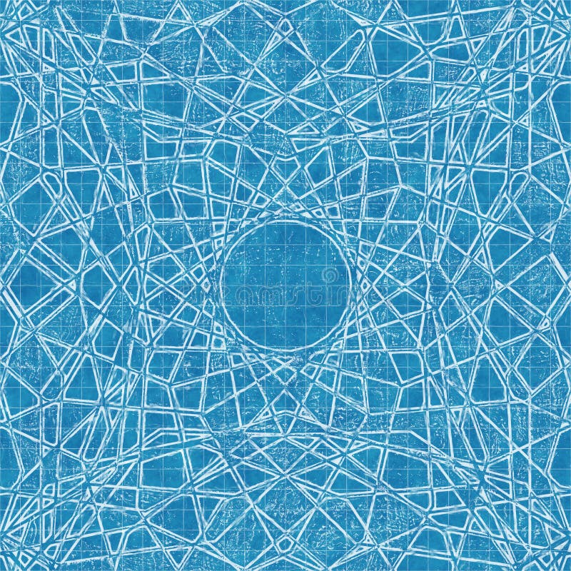 Seamless Bright Blue Blueprint Pattern for Textile and Print Stock ...
