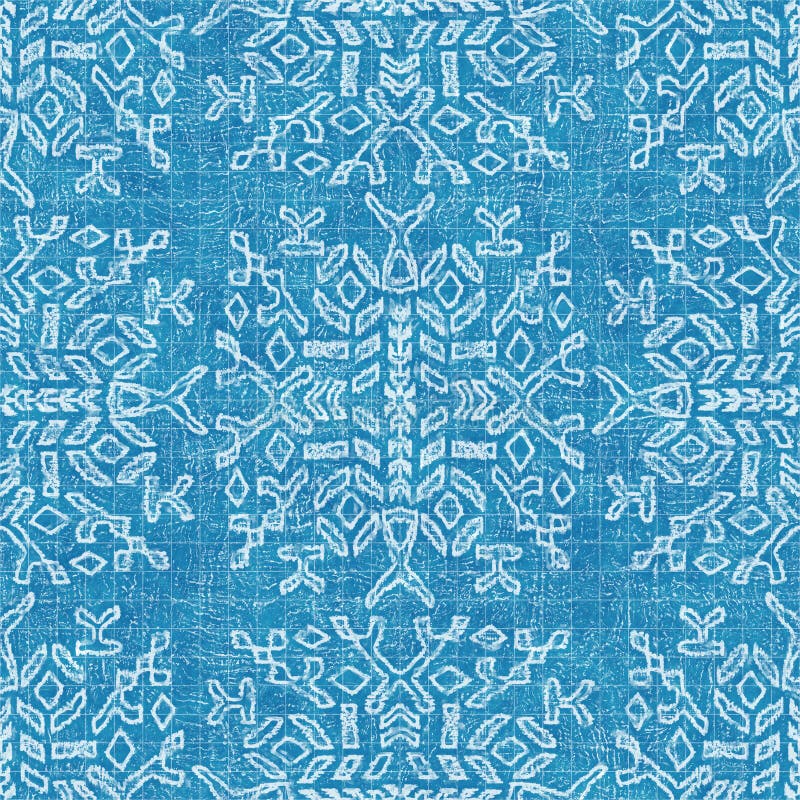 Seamless Bright Blue Blueprint Pattern for Textile and Print Stock ...