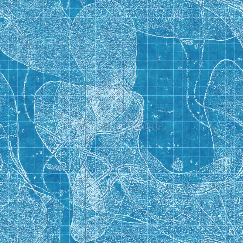 Seamless Bright Blue Blueprint Pattern for Textile and Print Stock ...