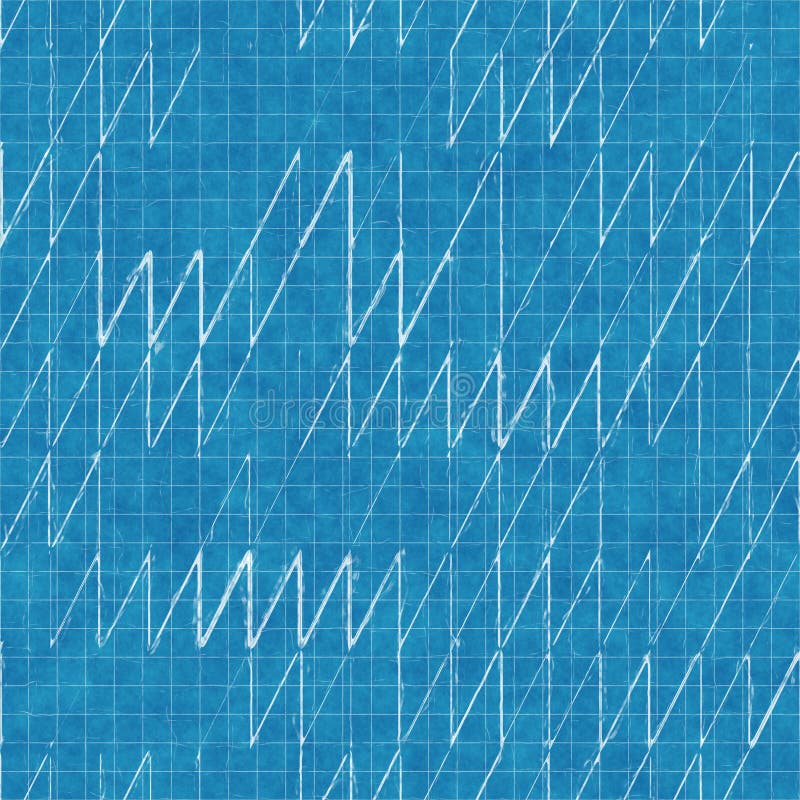 Seamless Bright Blue Blueprint Pattern for Textile and Print Stock ...