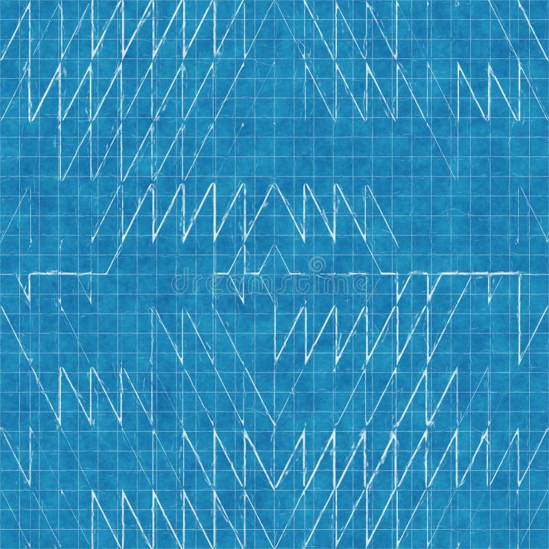 Seamless Bright Blue Blueprint Pattern for Textile and Print Stock ...