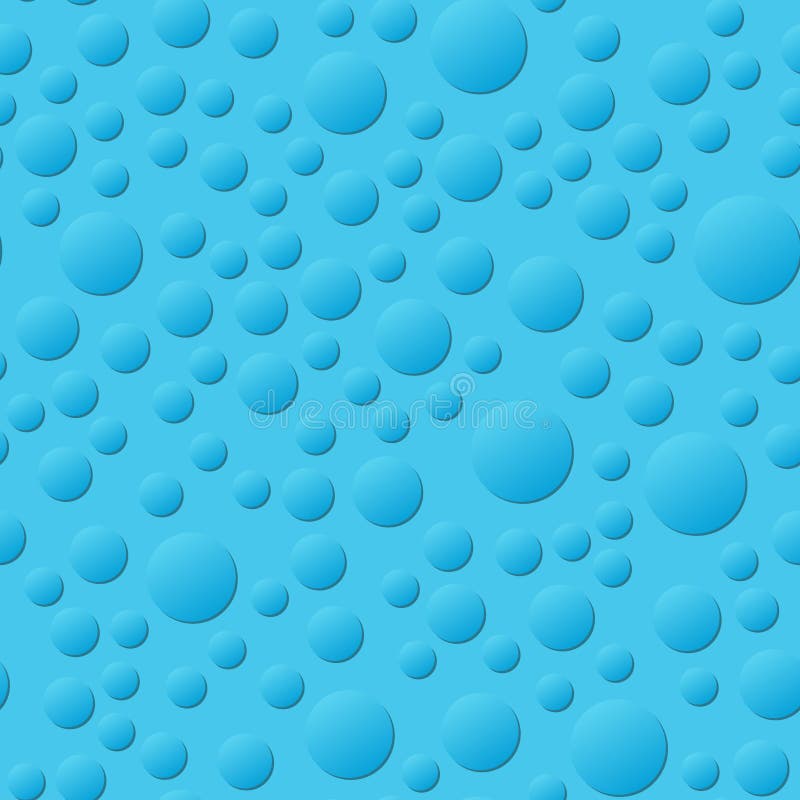 Seamless Bright Blue Pattern with Bubbles. Vector Illustration Stock ...