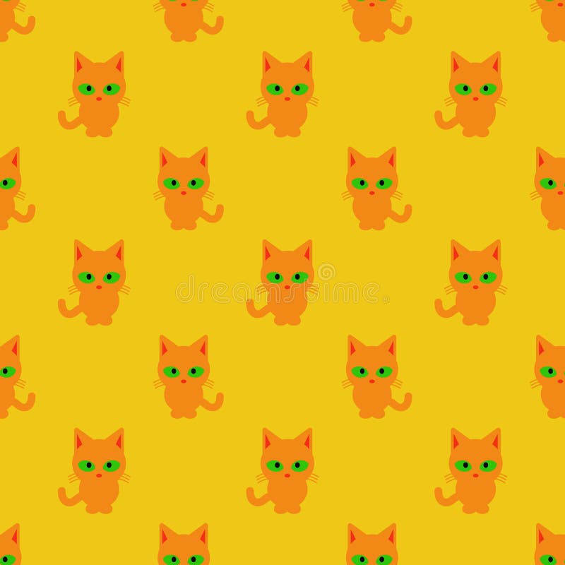 Seamless Bright Cat Texture Stock Vector - Illustration of abstract ...