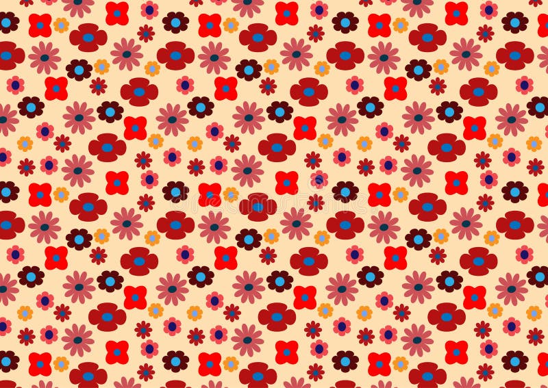 Seamless Bright Floral Pattern of Small Elements Stock Vector ...