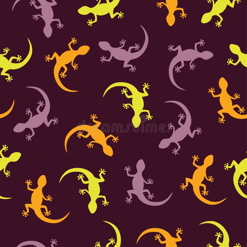 Seamless Bright Lizards Pattern. Stock Vector - Illustration of textile ...