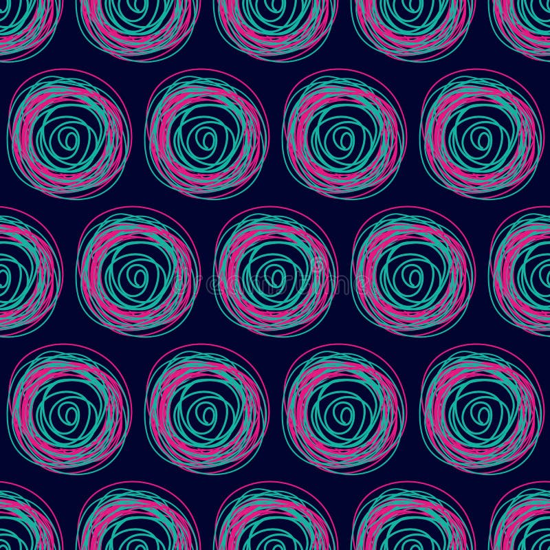 Seamless Bright Pattern from Circles Stock Vector - Illustration of ...