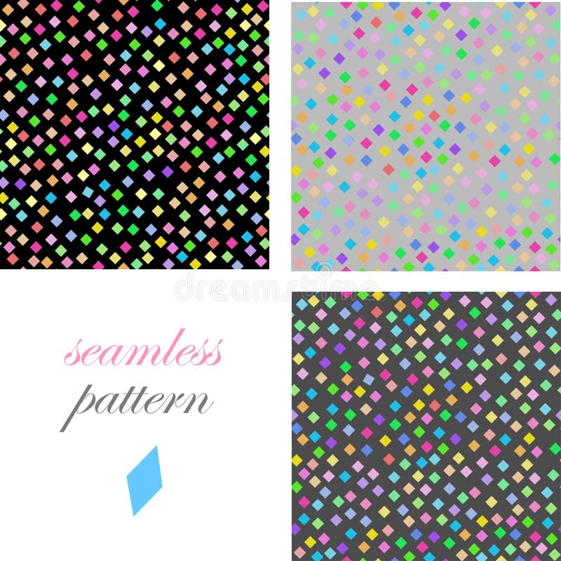 Seamless Bright Rainbow Pattern of Small Diamonds Stock Vector ...