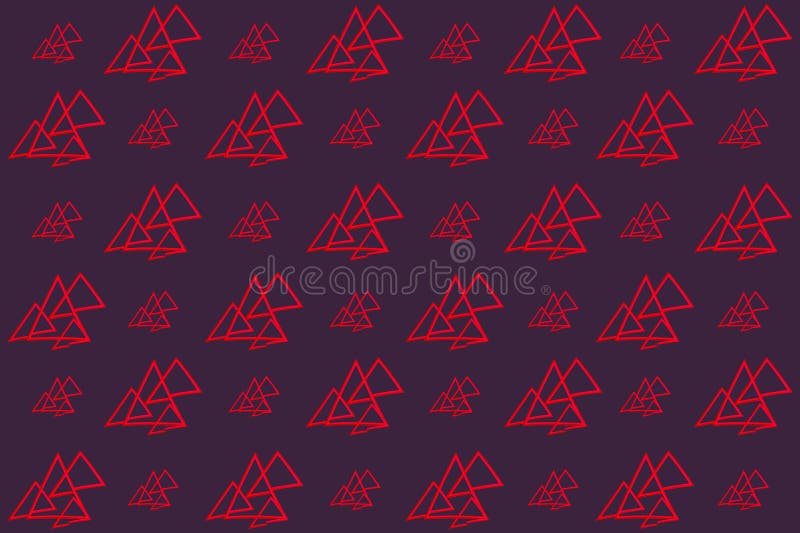 Seamless Bright Red Triangles Dark Background Stock Vector ...
