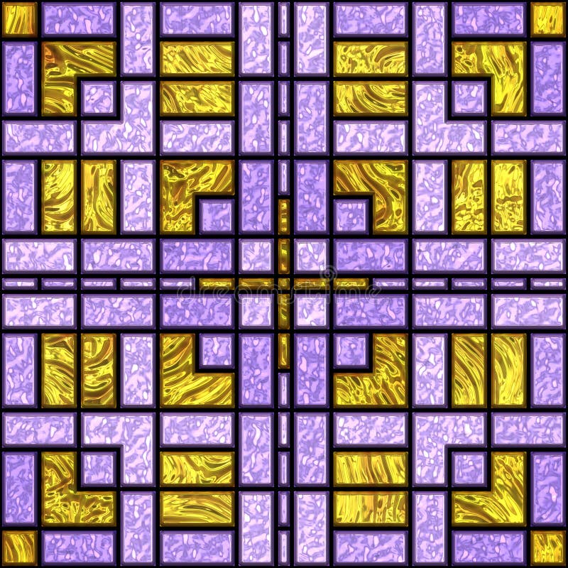 Seamless Stained Glass Pattern Stock Illustration - Illustration of ...