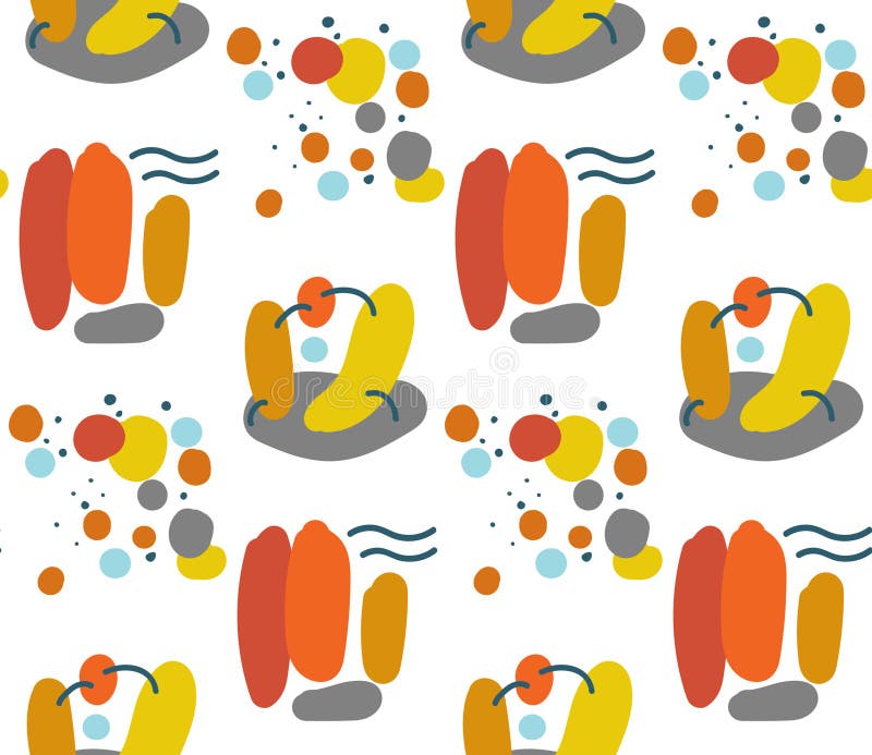 Seamless Bright Summer Pattern Stock Vector - Illustration of abstract ...