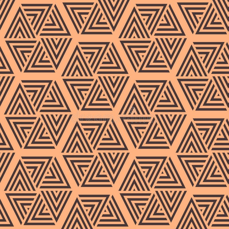 Seamless Brown and Beige Vector Graphic of Equilateral Triangles with a ...