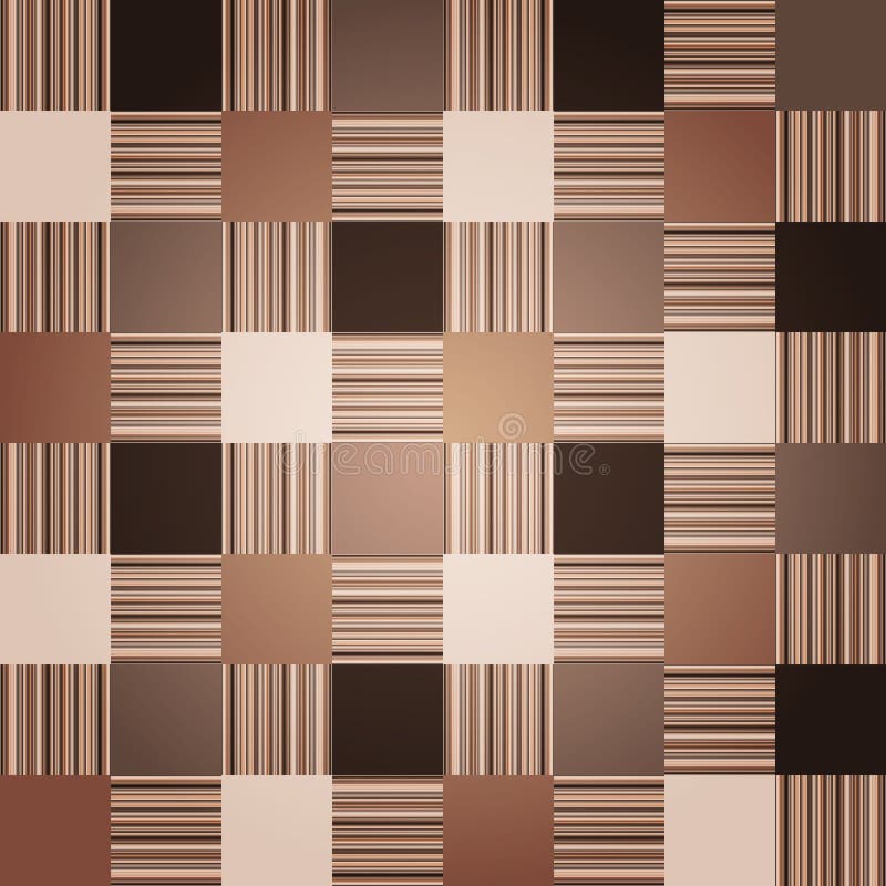 Seamless Brown Checkered Pattern Stock Vector - Illustration of endless ...