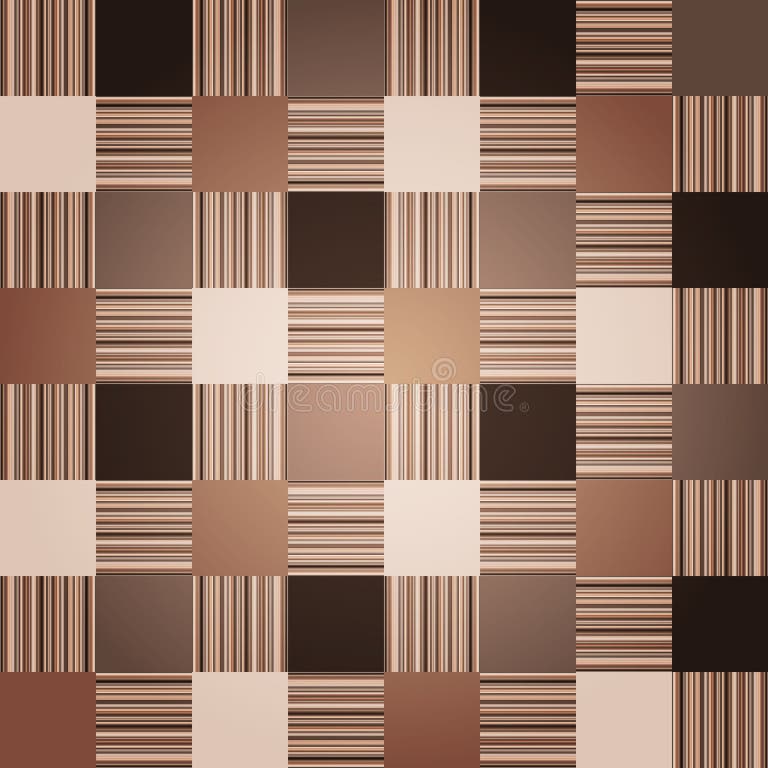 Seamless Brown Checkered Pattern Stock Vector - Illustration of endless ...