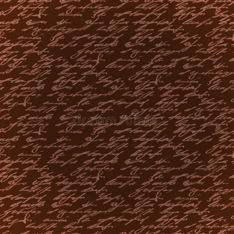 Seamless Brown Elegance Hand Write Pattern Stock Vector - Illustration ...