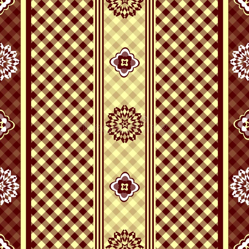 Ethnic Pattern Batik Tapis Lampung Fabric Vector Stock Vector ...