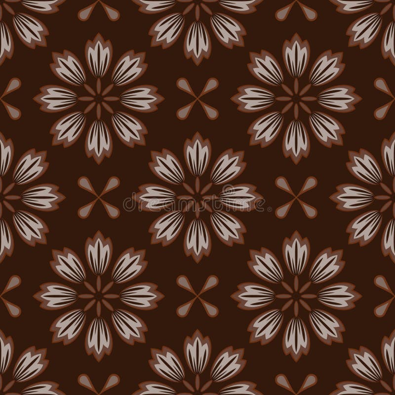 Seamless Abstract Flowers Pattern Stock Vector - Illustration of ornate ...