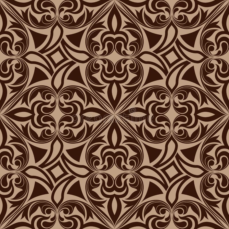 Abstract Brown Seamless Pattern Stock Vector - Illustration of ...