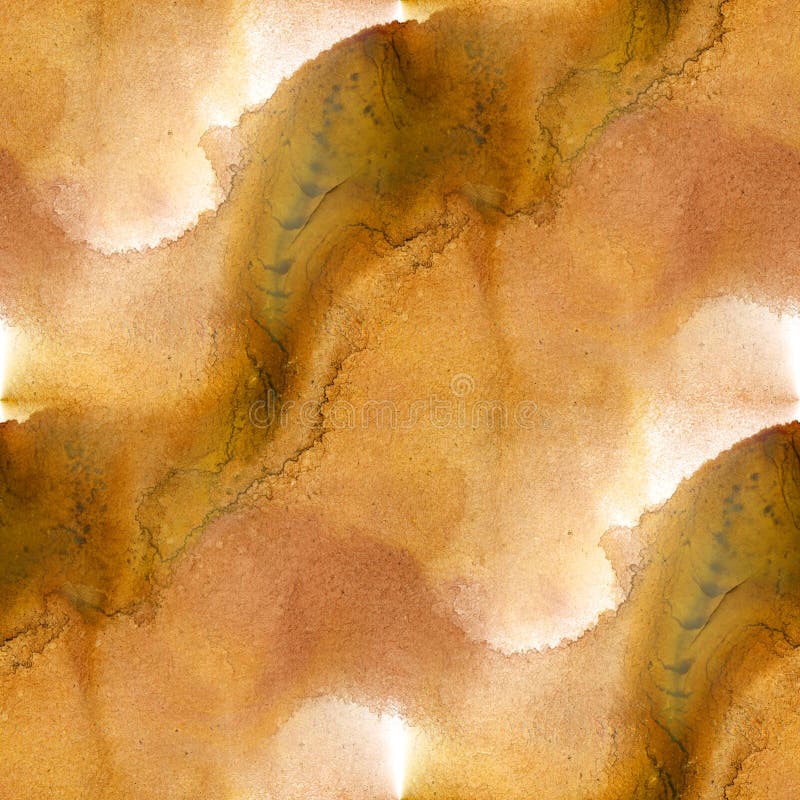 Seamless Brown Pattern Background. Handmade Abstract Watercolor Art ...