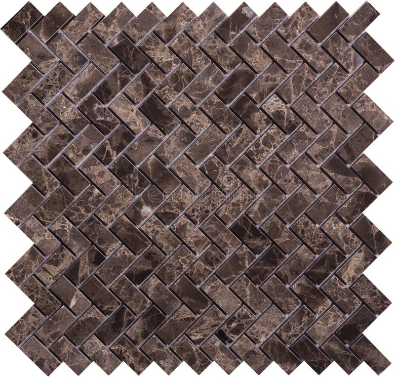 Seamless Brown Retro Style Rectangle Marble Mosaic Pattern Stock Image ...