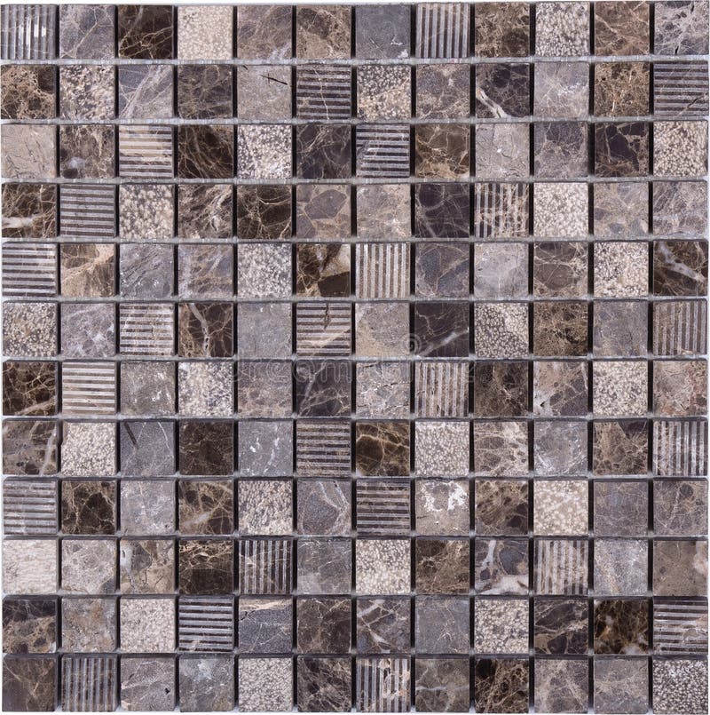Seamless Brown Diamond-shaped Marble and Glass Mosaic Pattern Stock ...