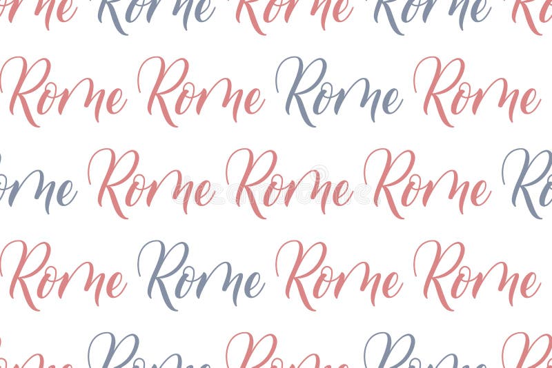 Seamless Brush Calligraphy Rome Stock Vector - Illustration of ...