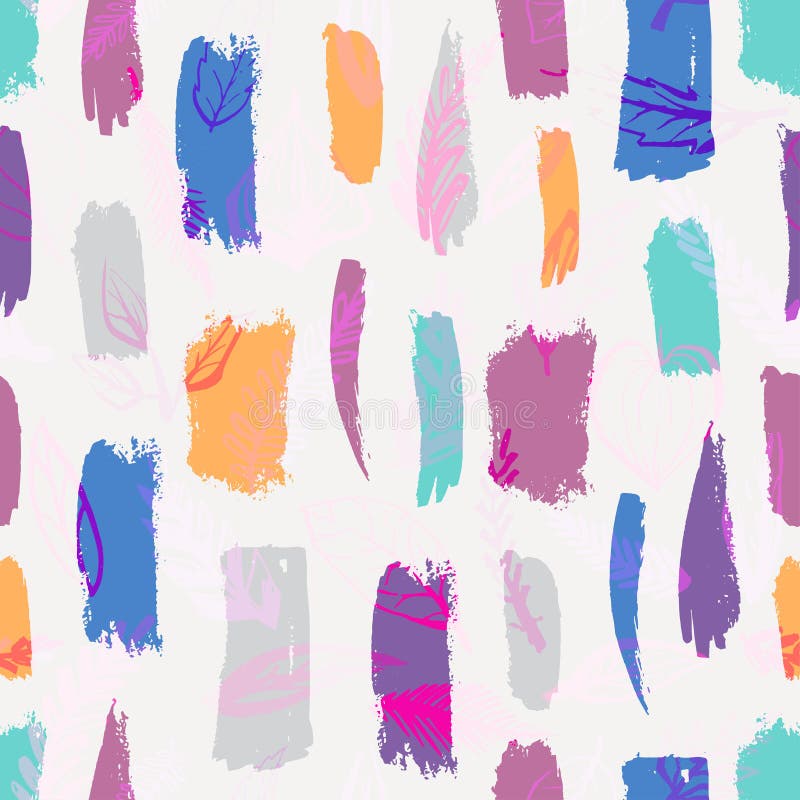 Seamless Brush Strokes Pattern Stock Vector - Illustration of texture ...