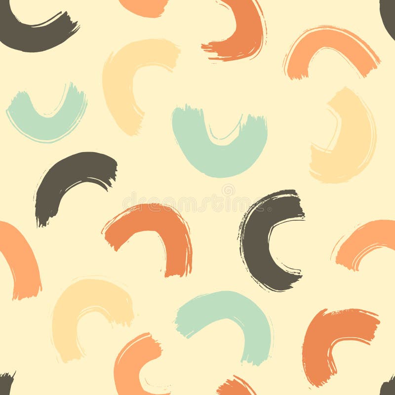 Seamless Brush Strokes Pattern Stock Vector - Illustration of curve ...