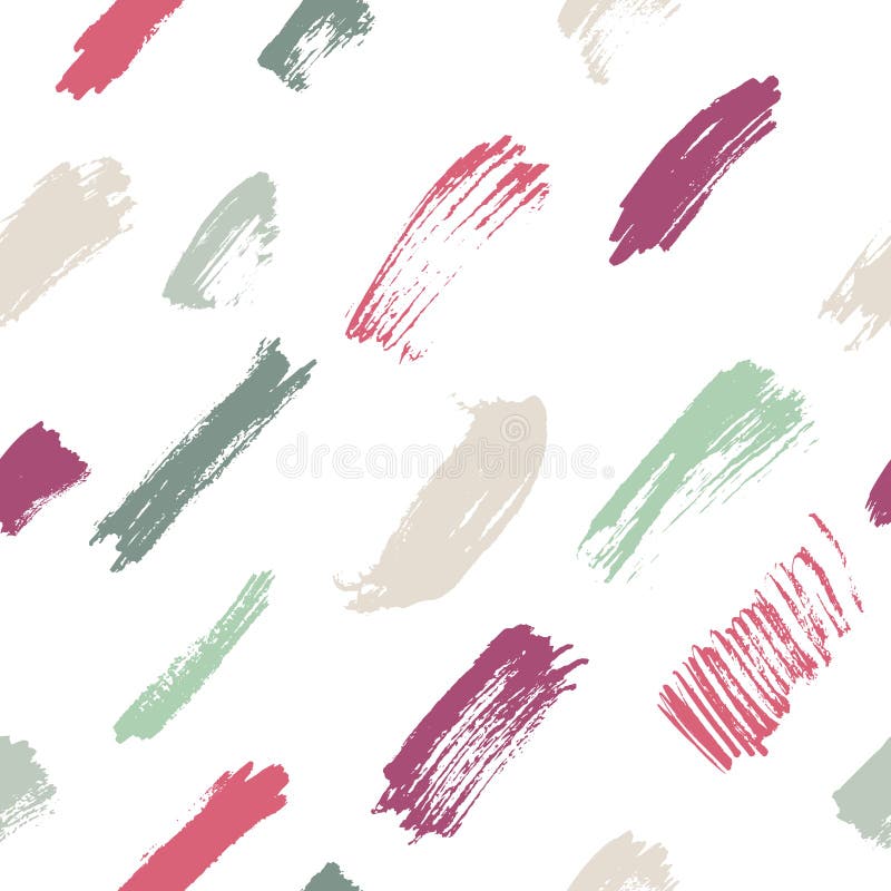 Seamless Brush Strokes Pattern Stock Vector - Illustration of drawing ...