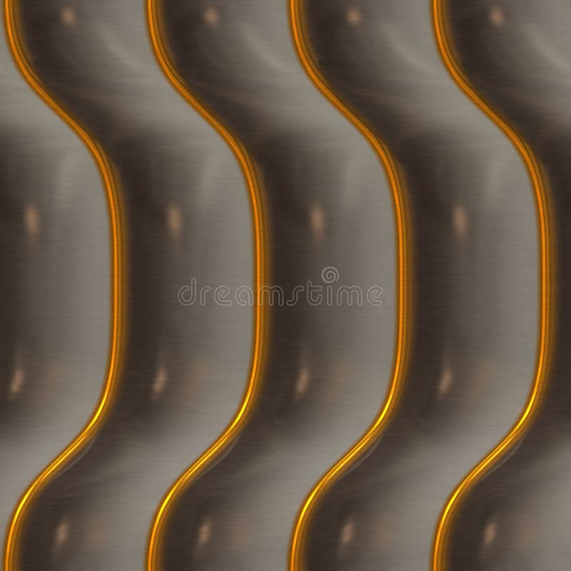 Seamless Brushed Ribbed Metal Pattern Stock Illustration - Illustration ...