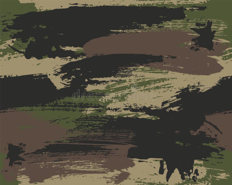 Seamless Brushstroke Camouflage All Over Pattern Stock Vector ...