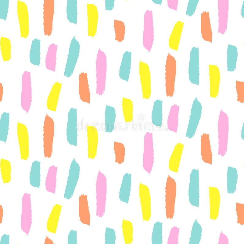 Seamless Brushstroke Vector Pattern. Stock Vector - Illustration of ...