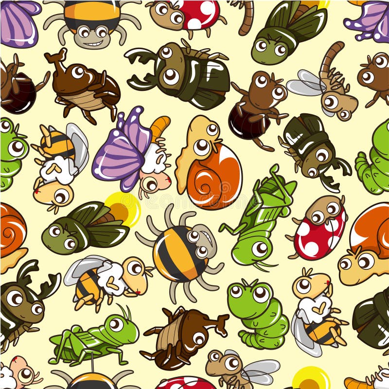 Seamless Bug Pattern Picture. Image: 17819537