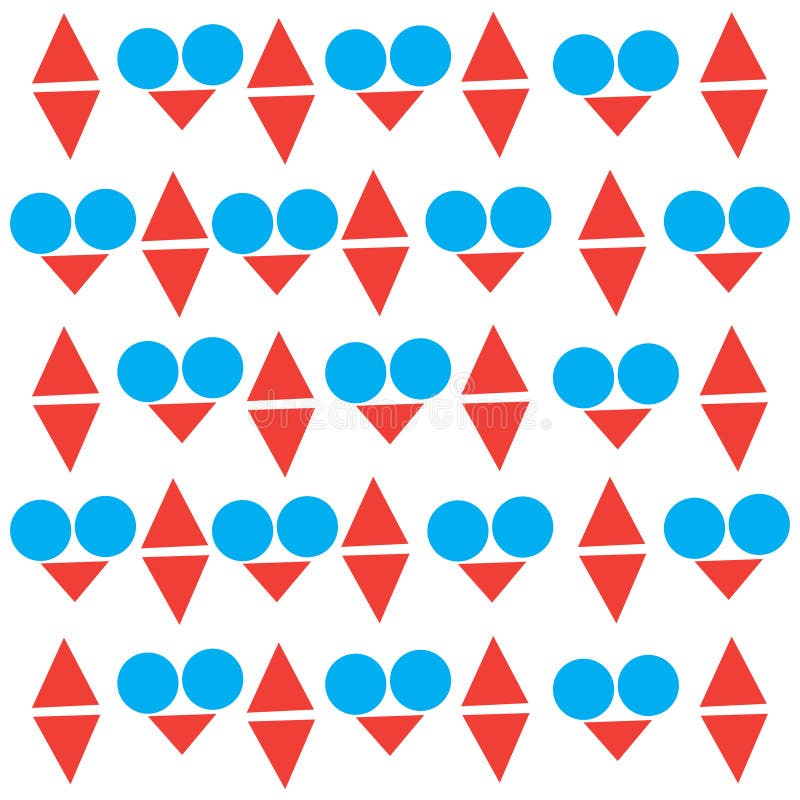 Seamless Build Triangles Simple Circle Vector Design Stock Vector ...