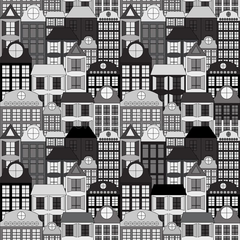 Seamless Building Background. Stock Stock Vector - Illustration of ...