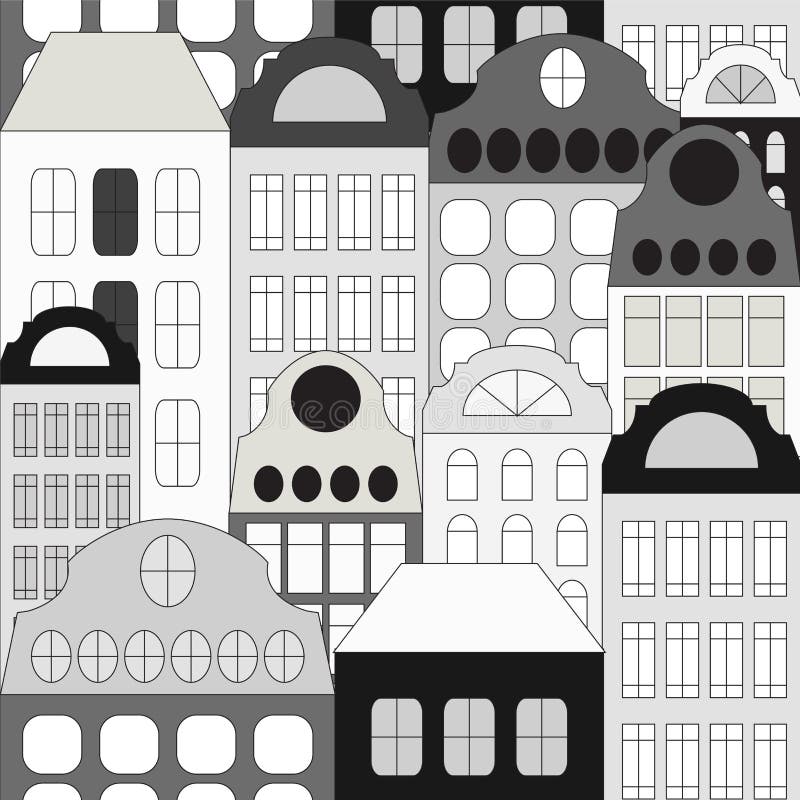 Seamless Building Background. Stock Stock Vector - Illustration of ...