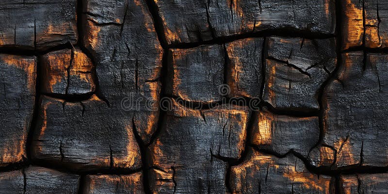 Seamless Burnt Wood Texture Pattern with Cracks and Highlights for ...