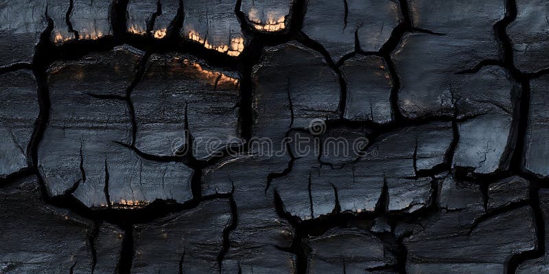 Seamless Burnt Wood Texture Pattern with Intricate Cracks and Dark ...