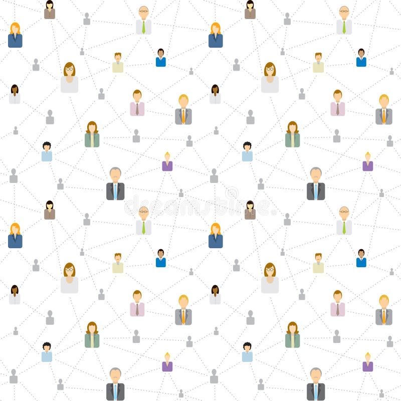 Social Media People Pattern Stock Vector - Illustration of pattern ...