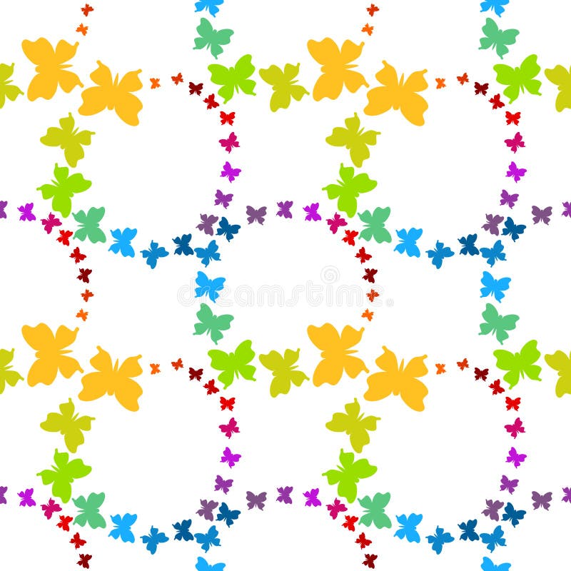 Rainbow Butterflies Round Border Frame Stock Image - Illustration of ...
