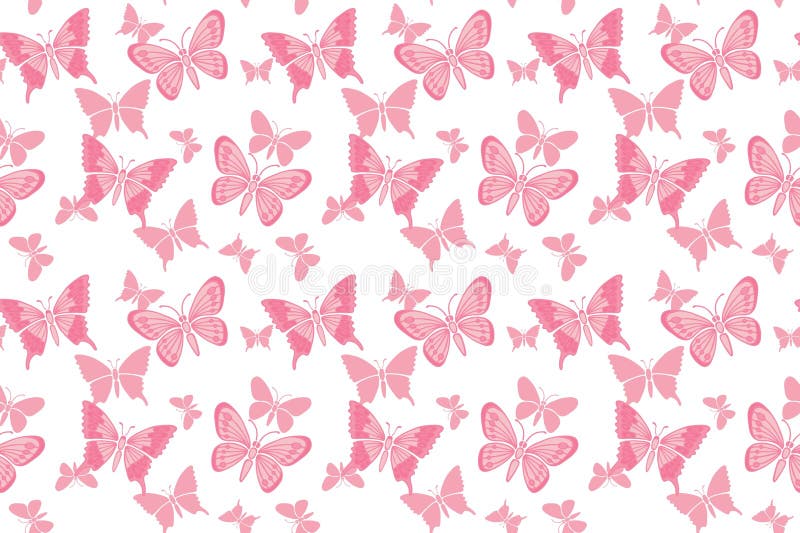 Seamless Butterfly Pattern Cool Wallpaper Stock Illustration ...